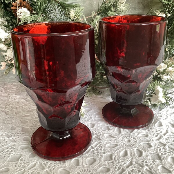 Ruby Red Glassware - Etsy