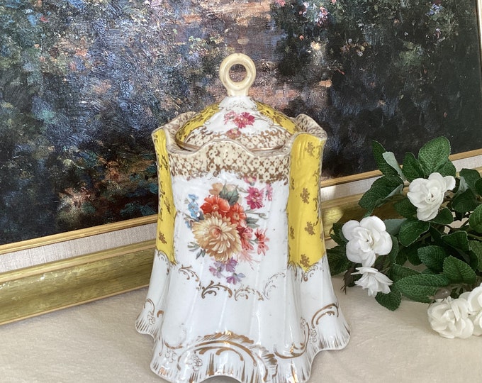 Vintage Porcelain Cracker Jar Biscuit Jar Victoria Carlsbad Austria ...