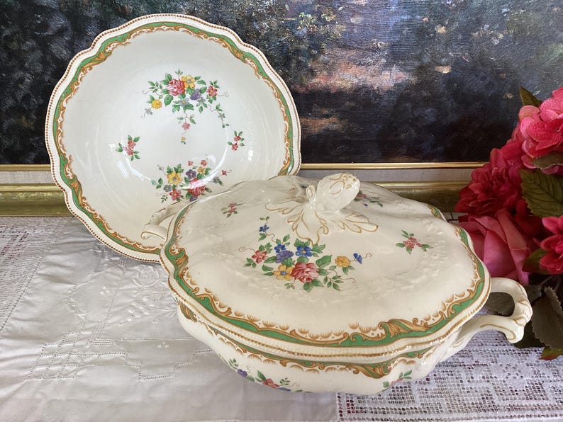 Vintage Johnson Brothers Lucerne China: Old Staffordshire Serving ...