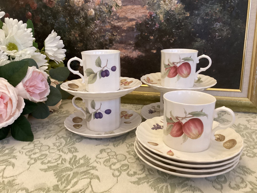 Mikasa Cup and Saucer Sets Maxima Belle Terre Flat Cups and Saucers ...