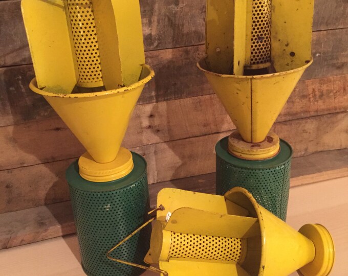 Vintage Ellisco Japanese Beetle Traps Lot of Three Metal Bug Catchers ...