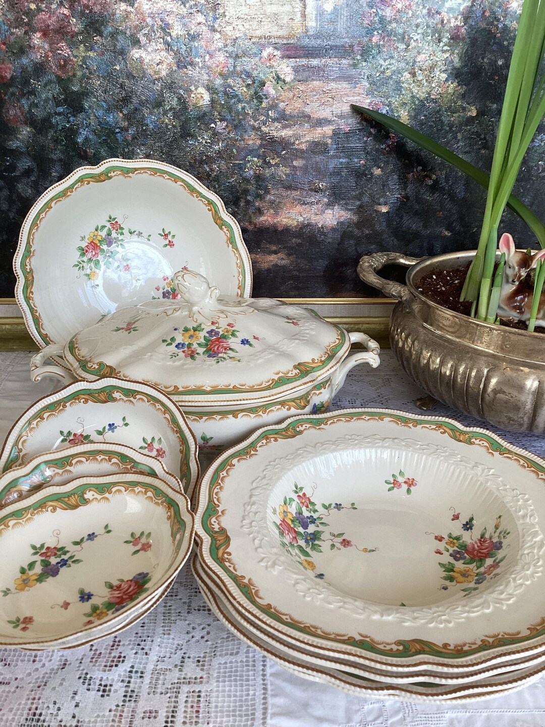 Vintage Johnson Brothers Lucerne China: Old Staffordshire Serving ...