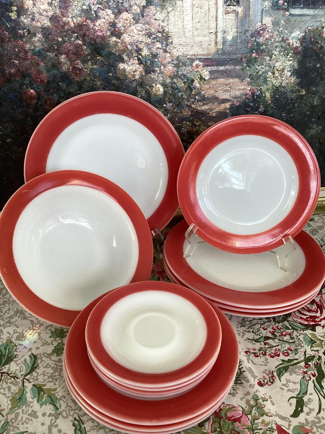 Vintage Pyrex Corning Flamingo Pink Dinnerware Pyrex Restaurant Ware ...