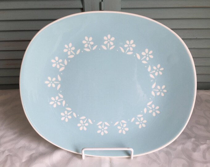 Vintage Harkerware Harker Pottery Cameoware Petit Fleur Sky Blue ...