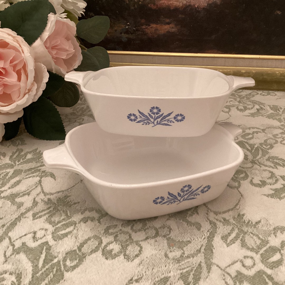 Vintage Corning Ware Cornflower Blue Petite Pan Set of 2 Small Bakers ...