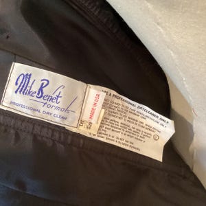 Vintage Formal Gown 1980’s Mike Benet Black Satin and Sequins Prom ...