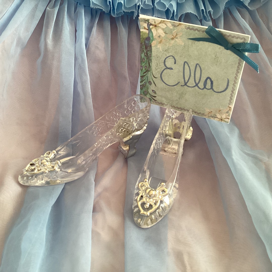 Acrylic Cinderella Princess Slipper Party Favor Place Card Holder ...