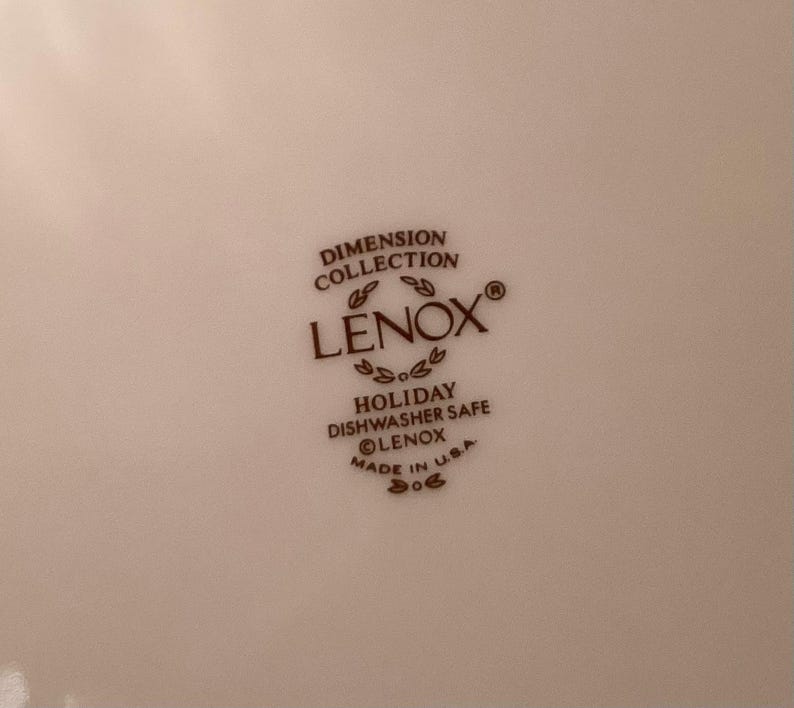 Lenox Holiday Collection Dinnerware Dimension Collection Holly Leaves ...
