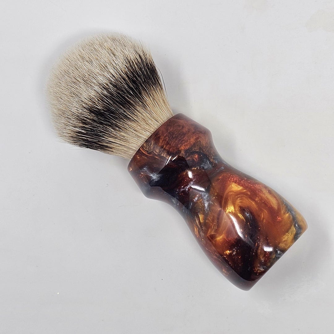 559 'molten Metal' Burl Wood and Resin 26mm Shaving Brush Handle - Etsy
