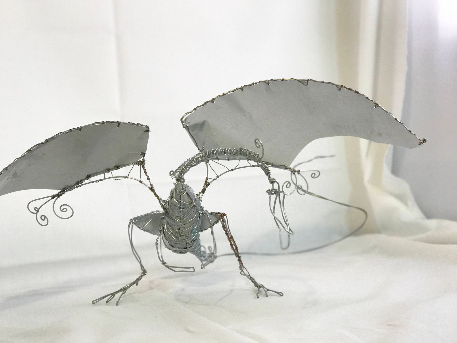 Metal Wire Wrap Dragon Sculpture | Etsy