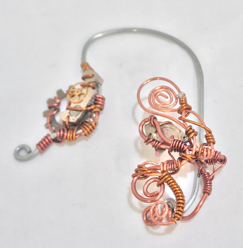 Copper and Cogs Steampunk Wire Ear Wrap | Etsy