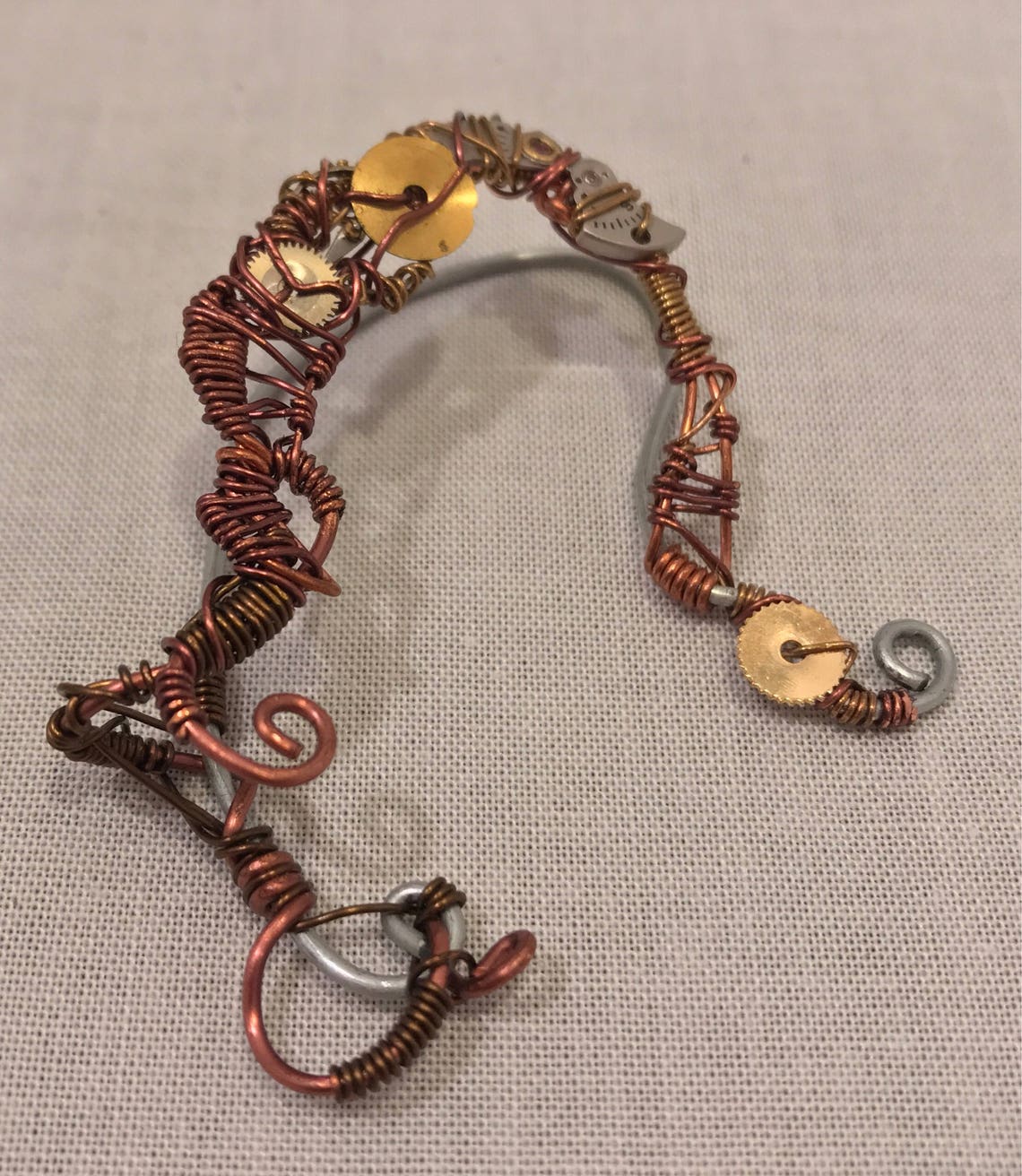 Copper Cogs Steampunk Ear Wrap Right Ear - Etsy
