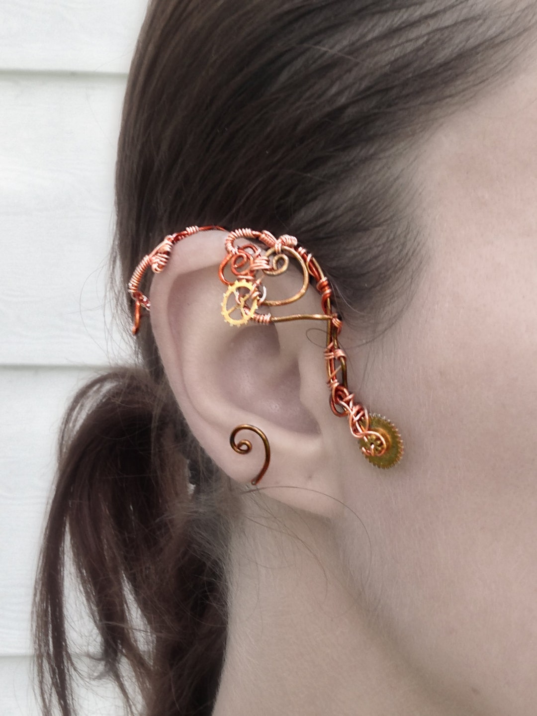 Copper and Cogs Wire Wrap Ear Wrap - Right Ear - Etsy