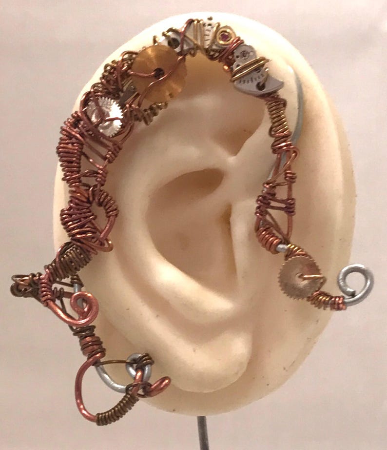 Copper Cogs Steampunk Ear Wrap Right Ear - Etsy