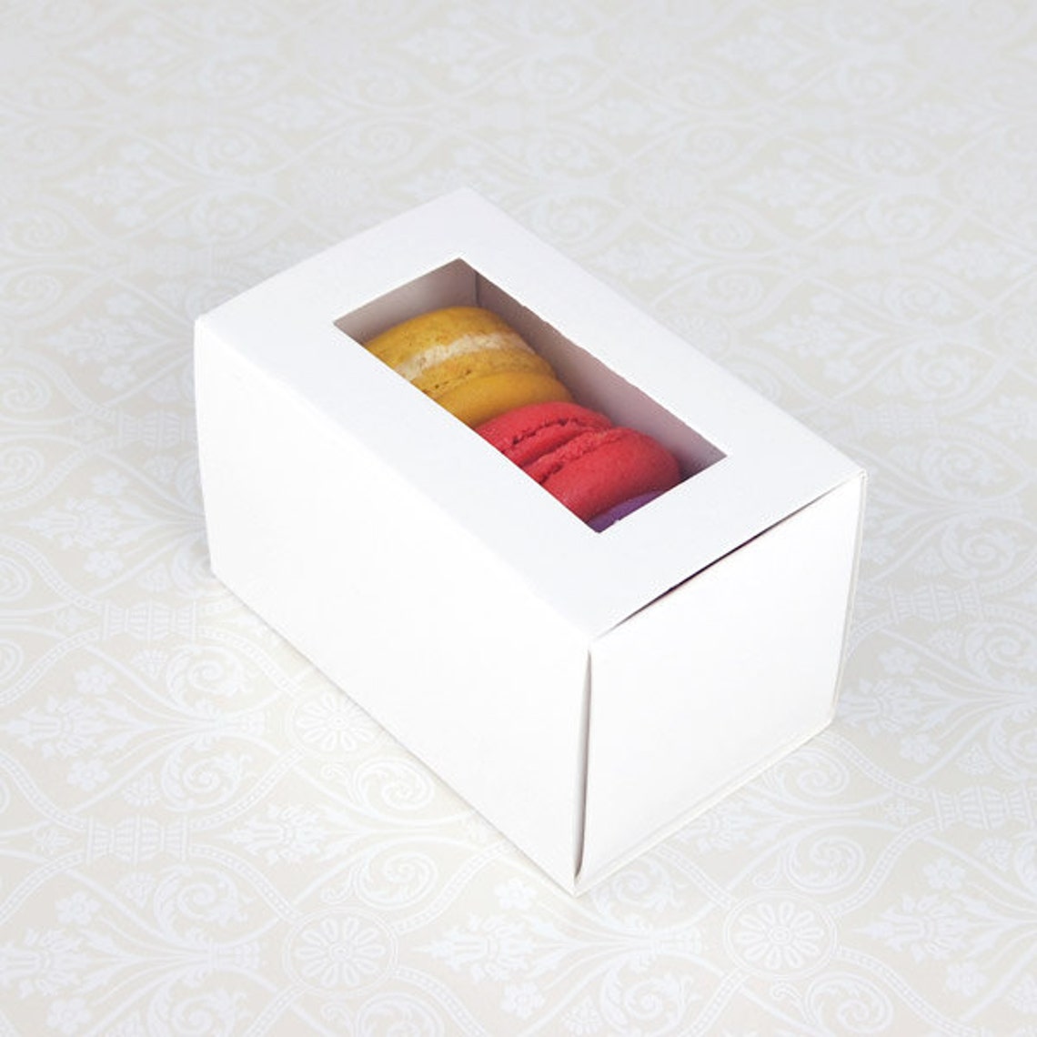 Macaron Box for 3 Macarons Pack of 25 Sets - Etsy