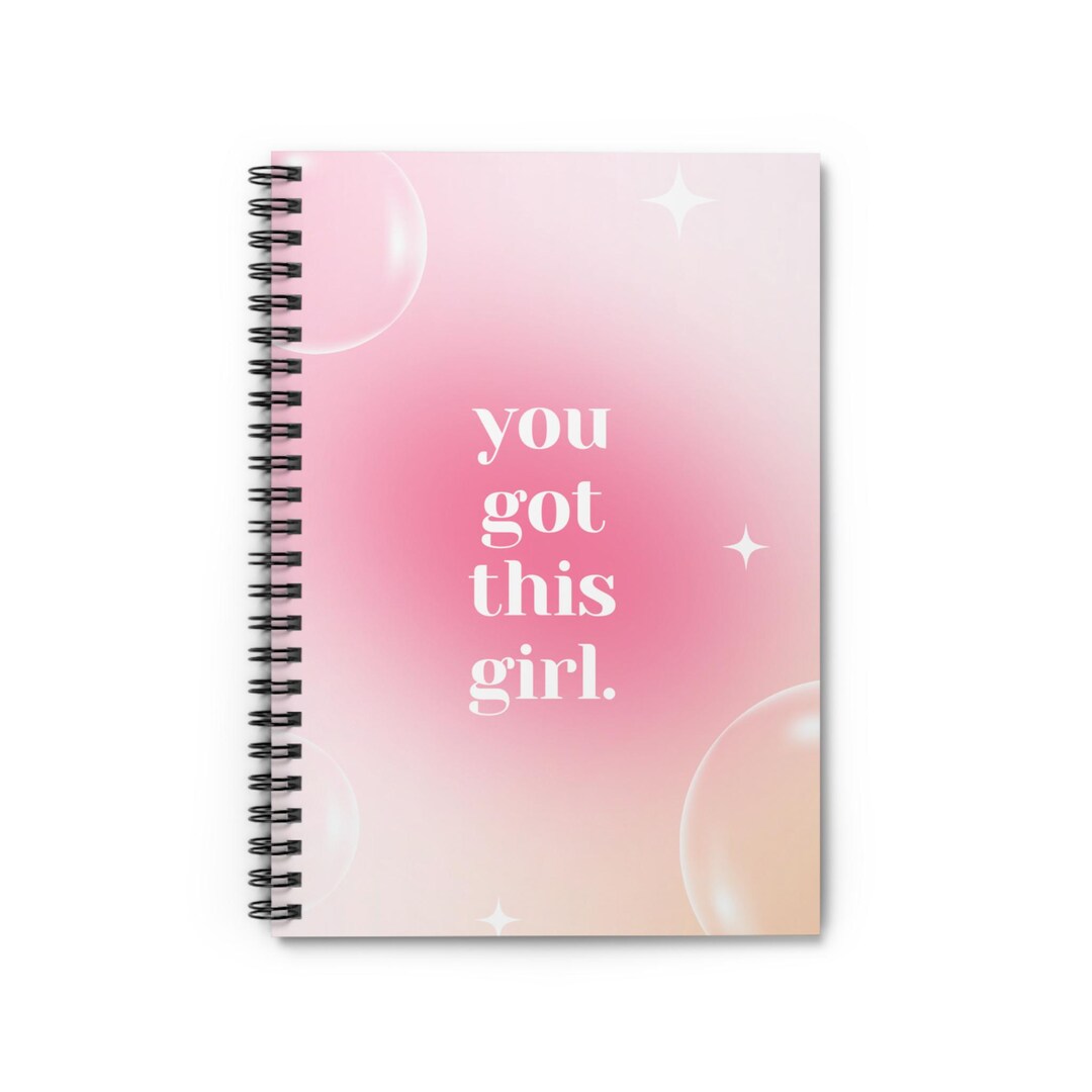 Inspiring Spiral Notebook for Girls | Motivational Journal, School ...