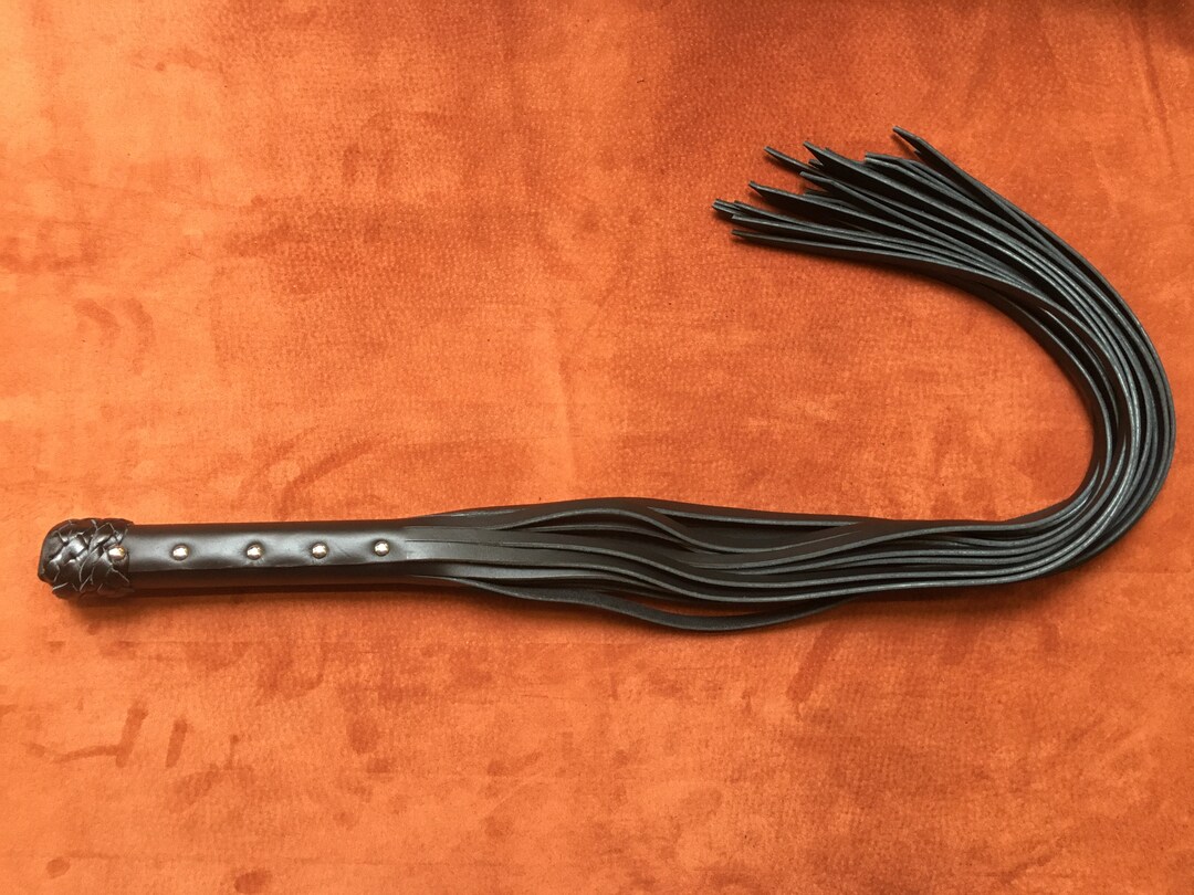 30 Black Leather Tail Whip Heavy Duty Genuine BDSM - Etsy