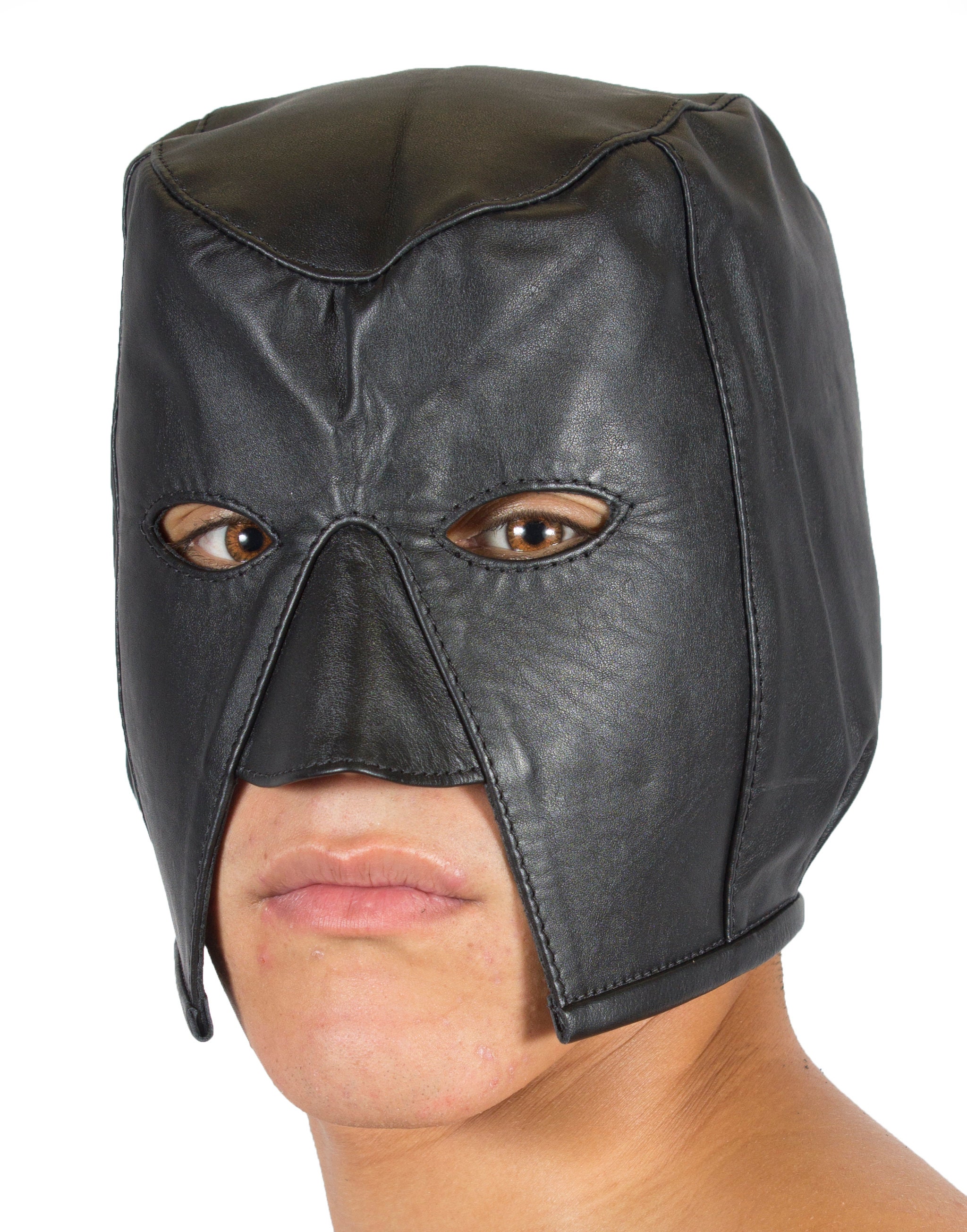 Leather Bondage Executioner Styled Hood Genuine Leather With | Etsy