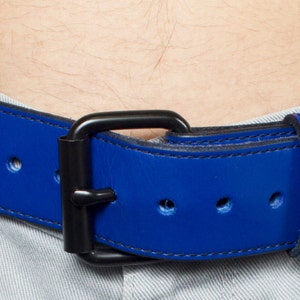 1 1/2" Genuine Blue Leather Belt Removable Buckle, Personalized Free - Etsy