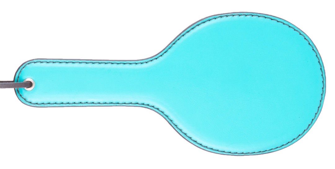 Turquoise Leather Pocket Paddle, Spanking Flogging BDSM Kink Bondage ...