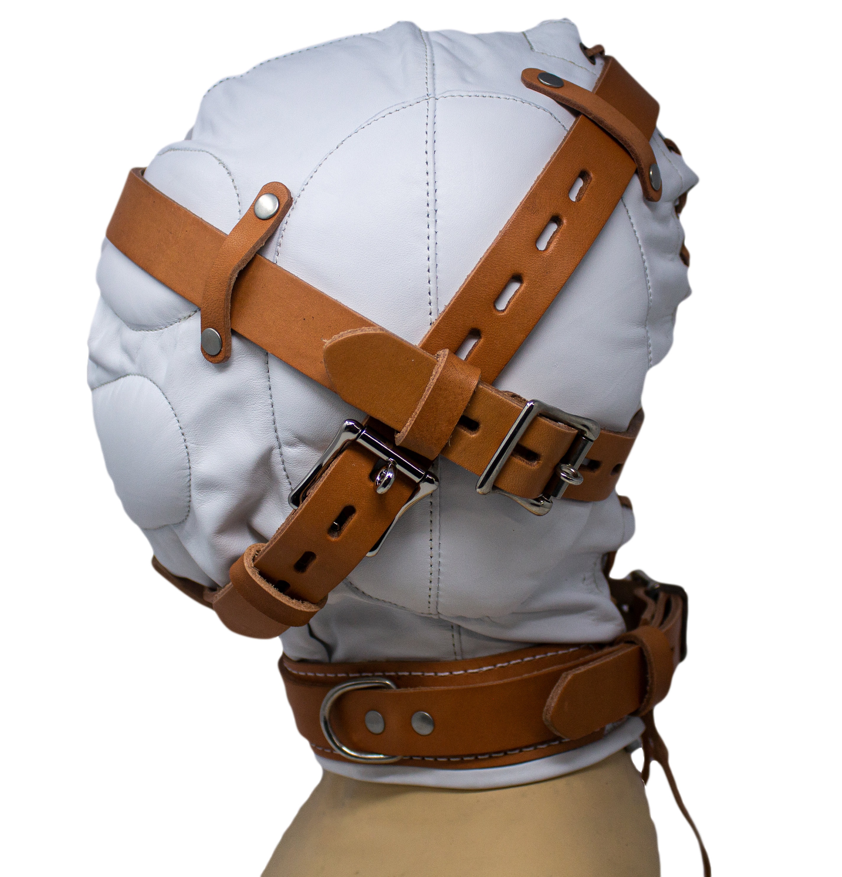 White Total Sensory Deprivation Hood With Locking Buckles and Collar - Etsy