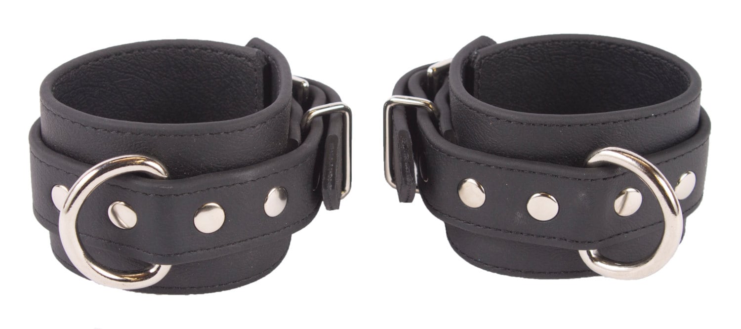 Wrist Cuffs Black Rubber Restraints Genuine Bio-thane Rubber | Etsy