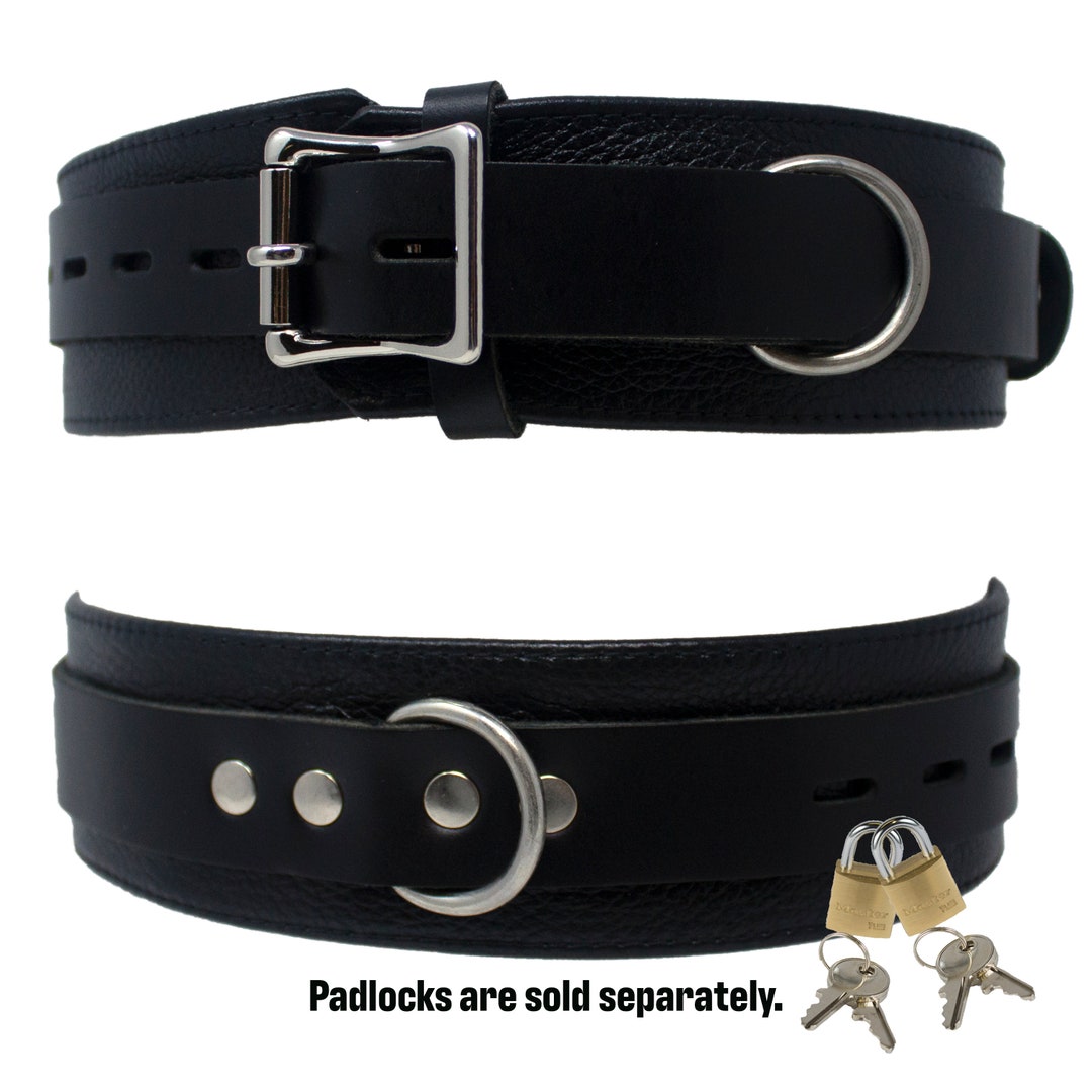 Thigh Restraints, Black / Black Genuine Leather BDSM Gear Thigh ...