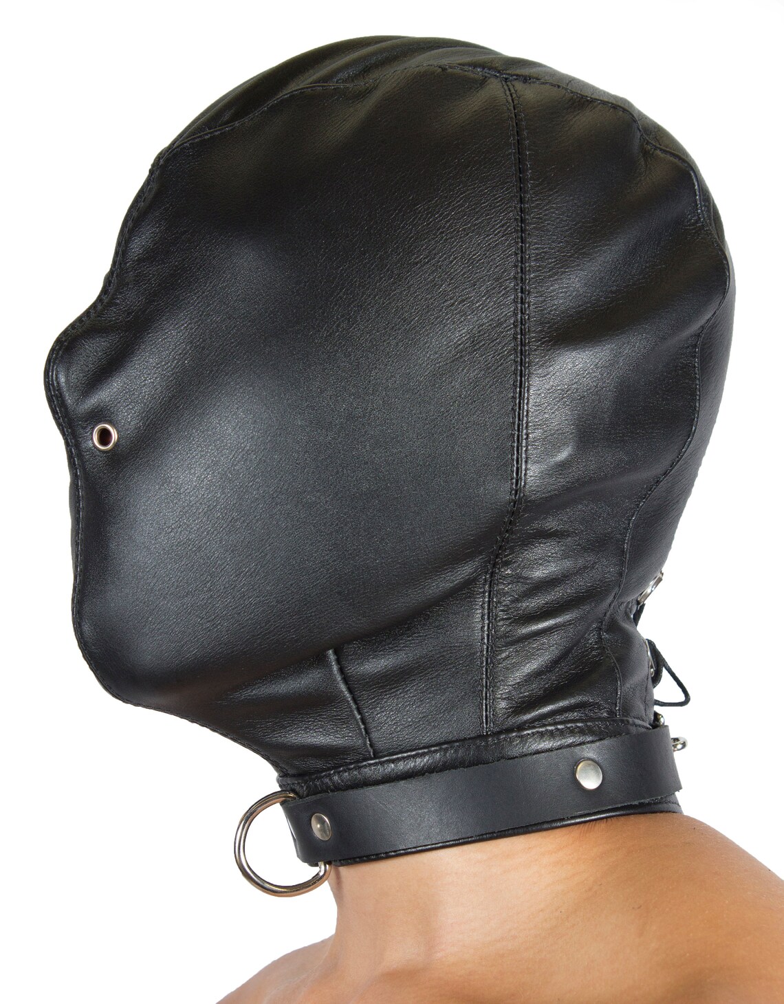 Bondage Gimp Hood Total Black Out Genuine Leather BDSM Kink - Etsy