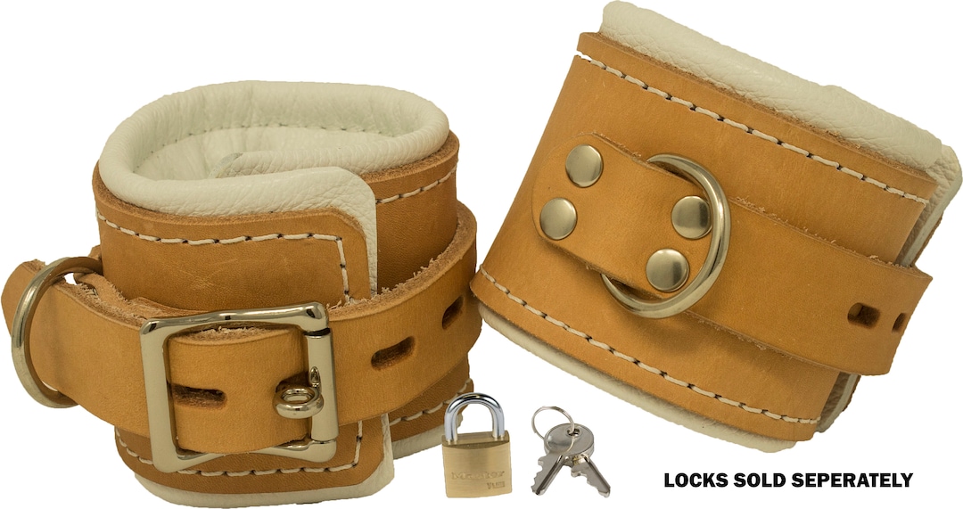 Padded Locking Leather Wrist Cuffs, Hospital Style Handcuffs (LBSL204W ...