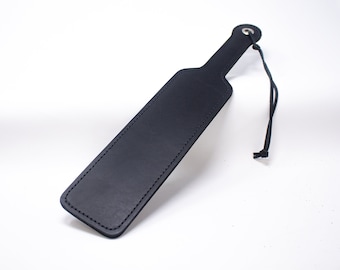 Black Leather Vampire Paddle - Small Sharp Teeth - Etsy