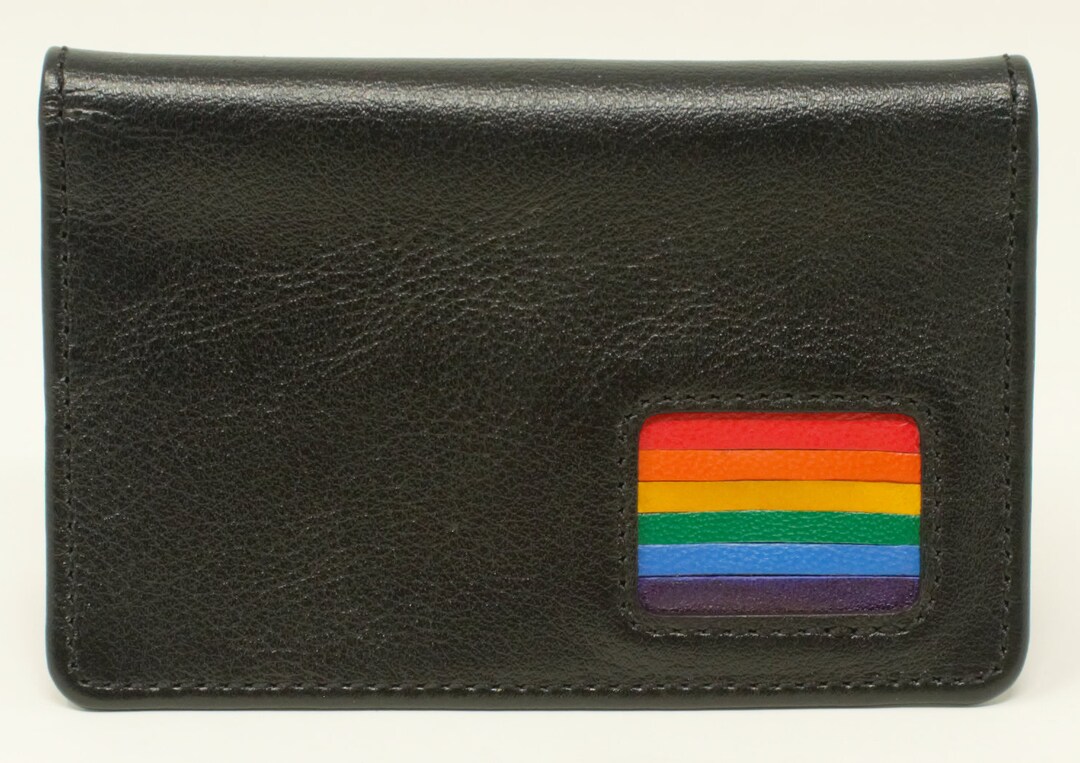 Gay Pride Credit Card Wallet, 6 Different Designs, Rainbow Flag Black ...