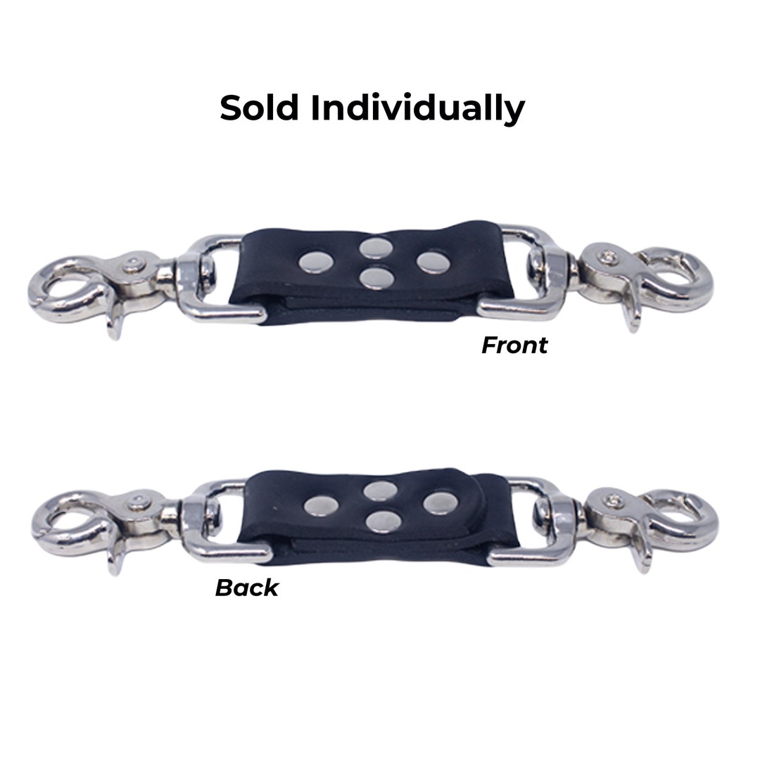 2 Point Cuff Clip Black Leather Restraint Connector - Etsy