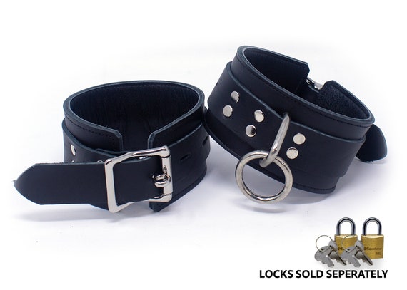 Soft Leather Lined Locking Ankle Cuffs | Etsy