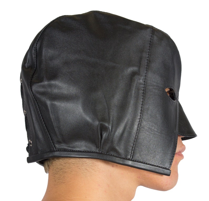 Leather Bondage Executioner Styled Hood Genuine Leather With - Etsy