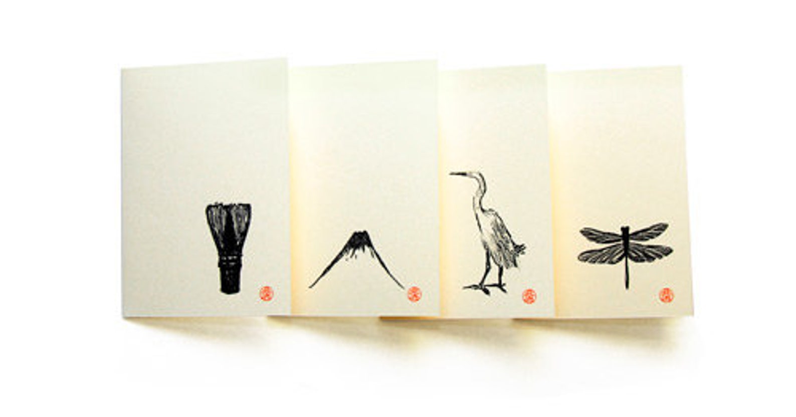 Japanese Illustration 5 Invitation Card Set japan - Etsy