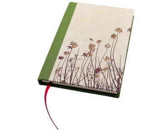 Handmade Linen Blank Book With Bird Print chirpy Bird - Etsy