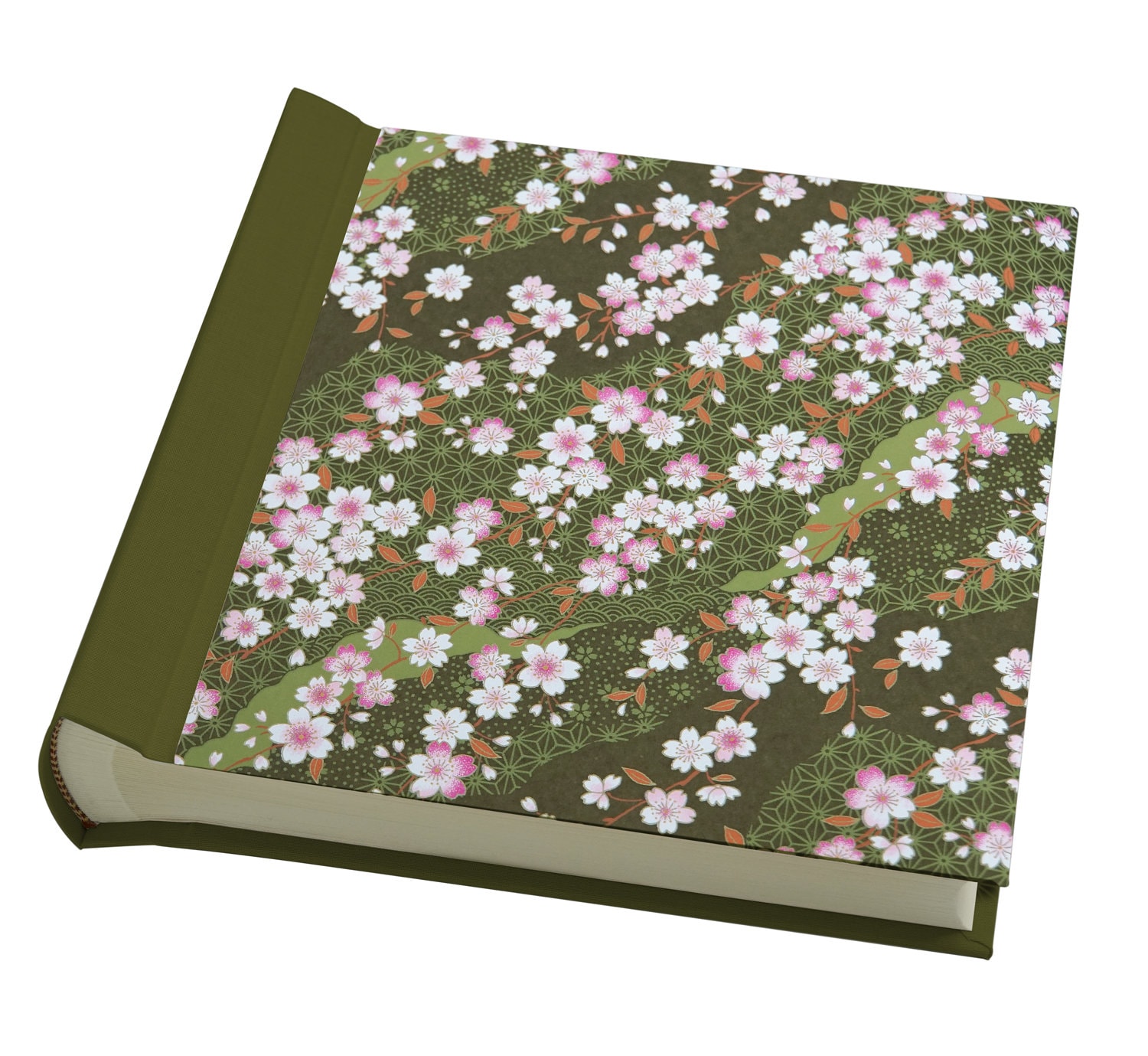 Traditional Japanese Floral Patterned Photo Album "hanagara Green" - Etsy