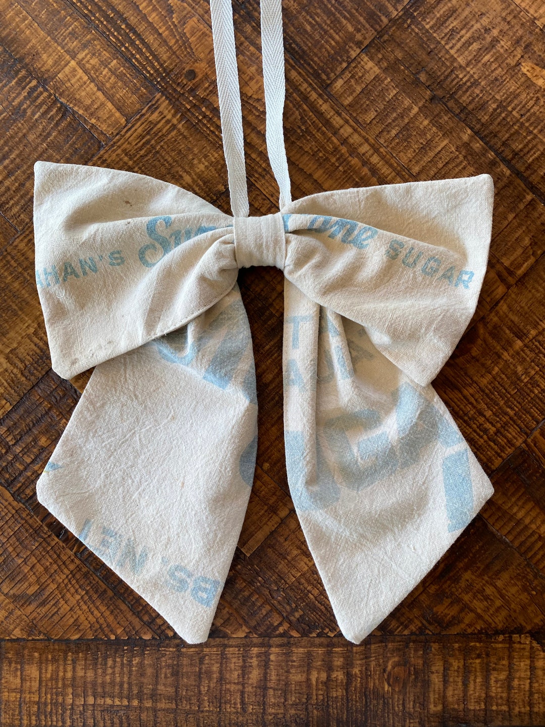 ADORABLE VINTAGE Sugar Feedbag Sack Hanging Bow - Etsy