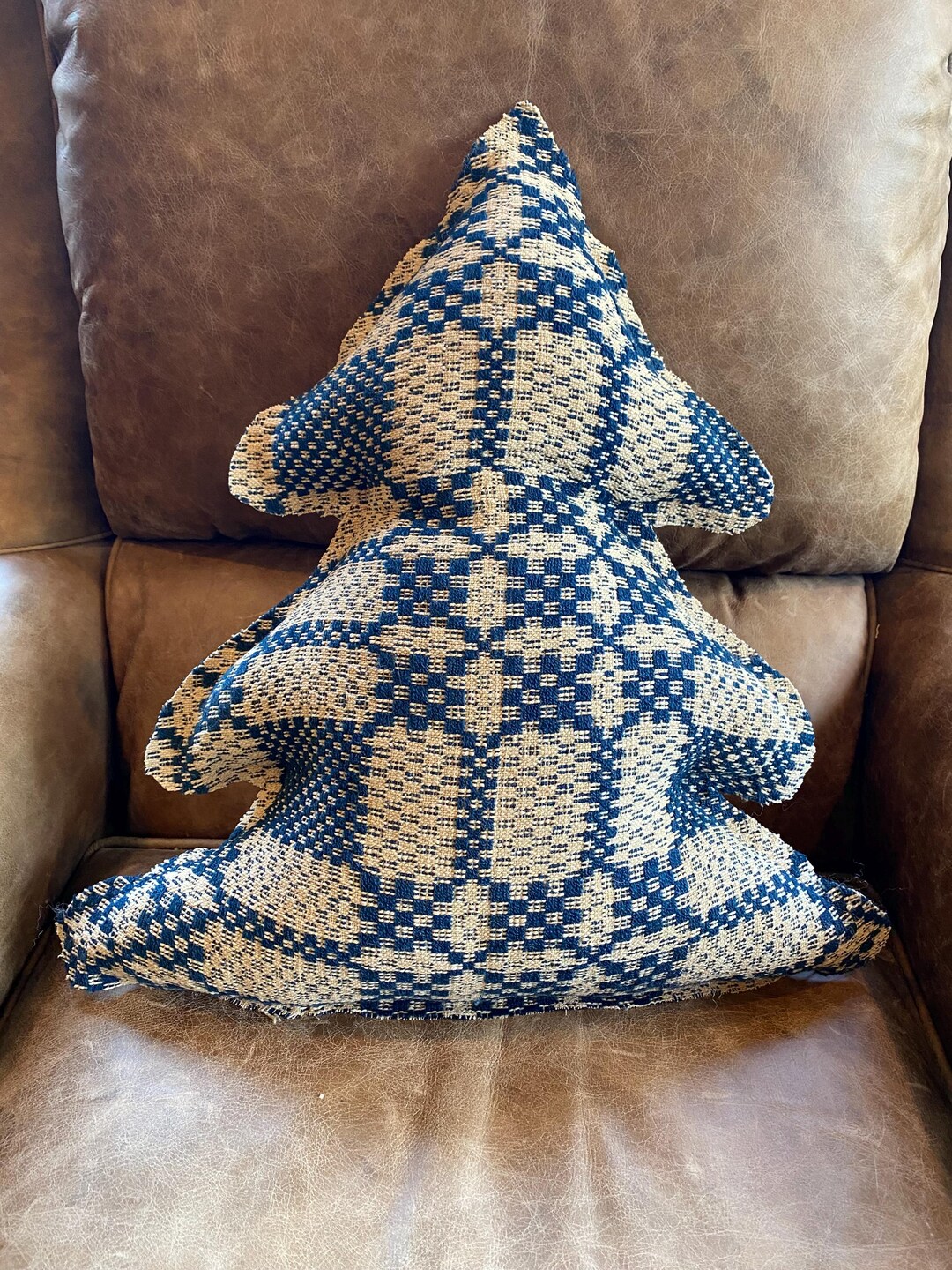 STUNNING ANTIQUE Wool Coverlet Tree Pillow - Etsy