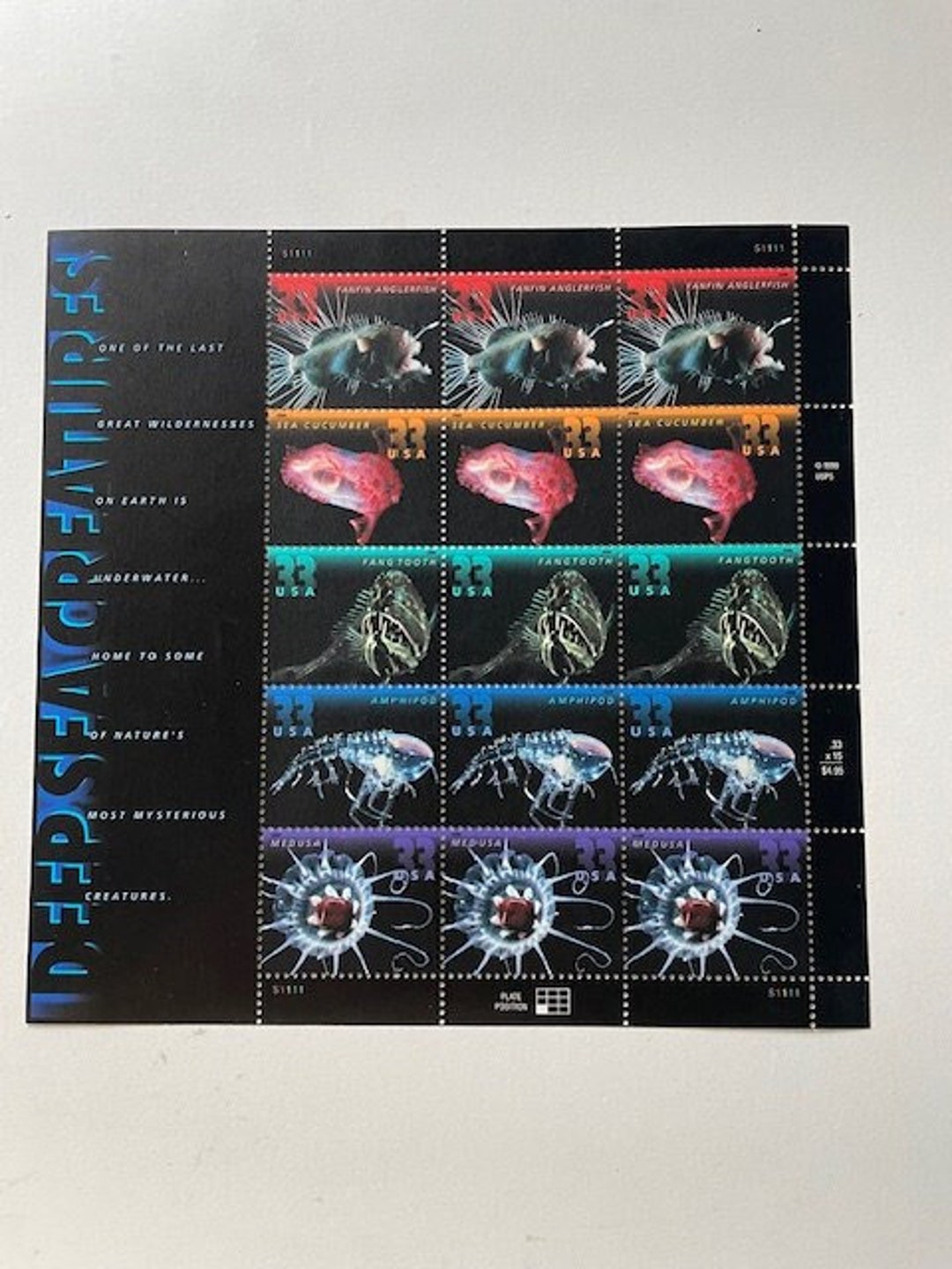 Deep Sea Creatures Stamp Sheet - Etsy