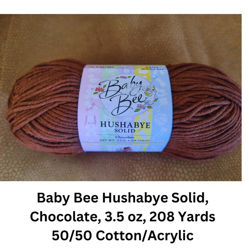 Baby Bee Rustic Hushabye Solid in Chocolate, 3.5 Oz Skein, 208 Yards ...