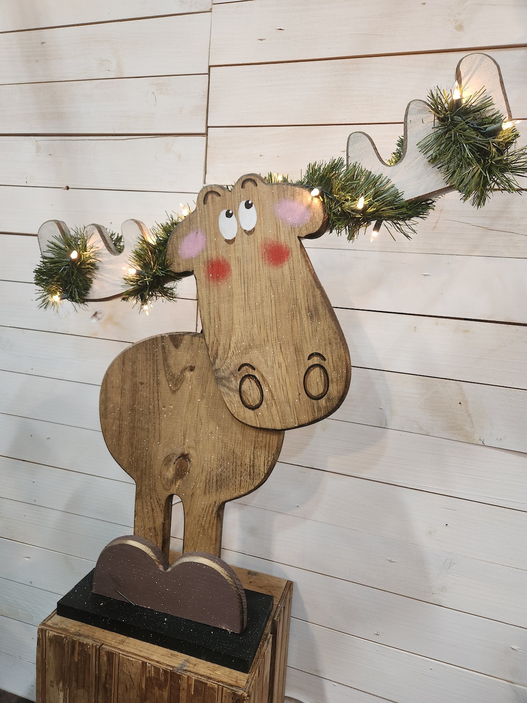 Wooden Christmas Moose - Etsy