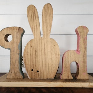 Wooden Easter HOP Sign - Etsy