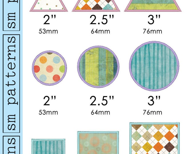 Machine Embroidery Design Small Shape Appliques Pack - Etsy