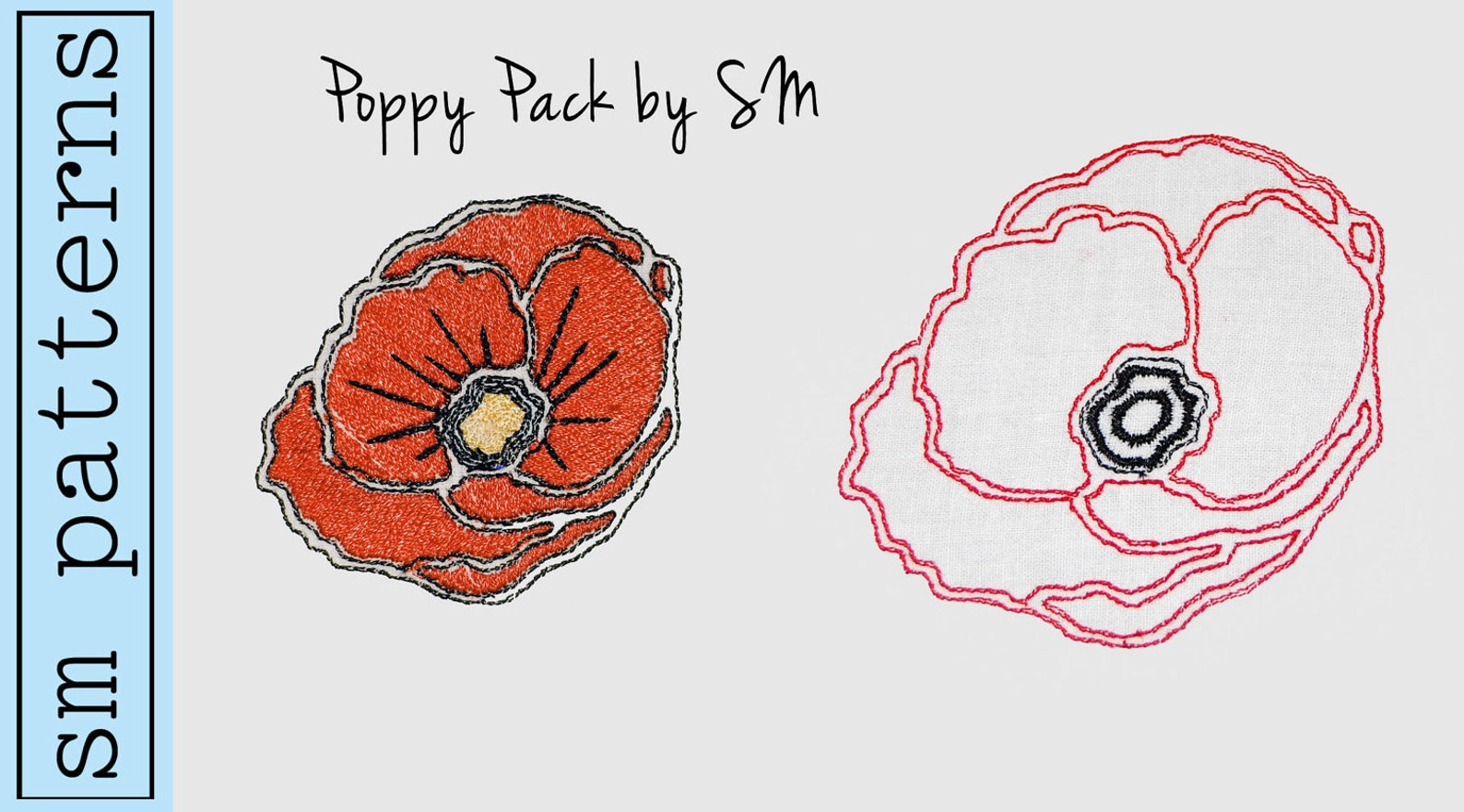 Machine Embroidery Design - Poppy Pack - Etsy