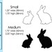 Machine Embroidery Design - Sweet Bunny Silhouettes - Immediate ...