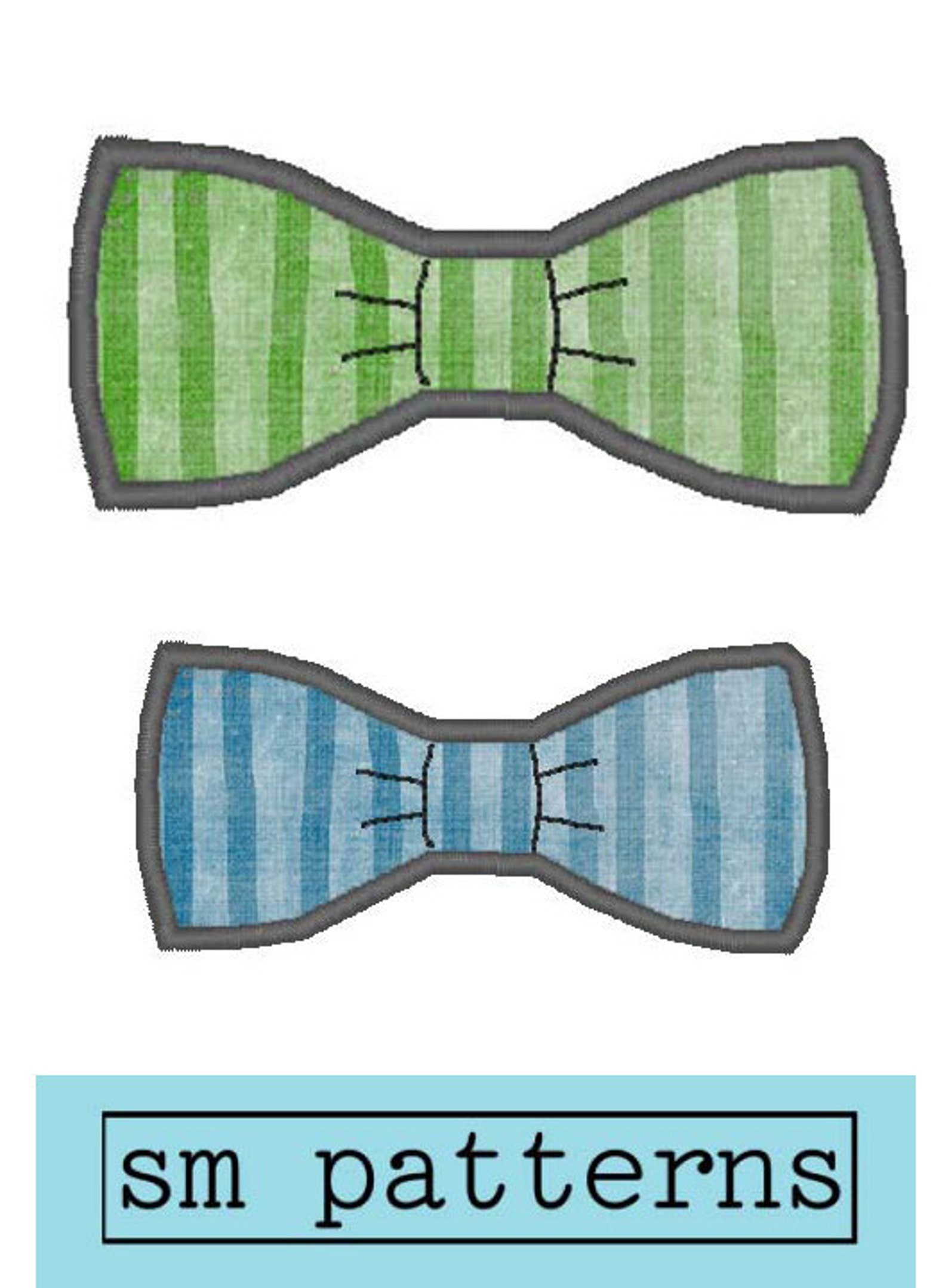 Machine Embroidery Design - Small Long Tie and Bow Tie Pack - Etsy