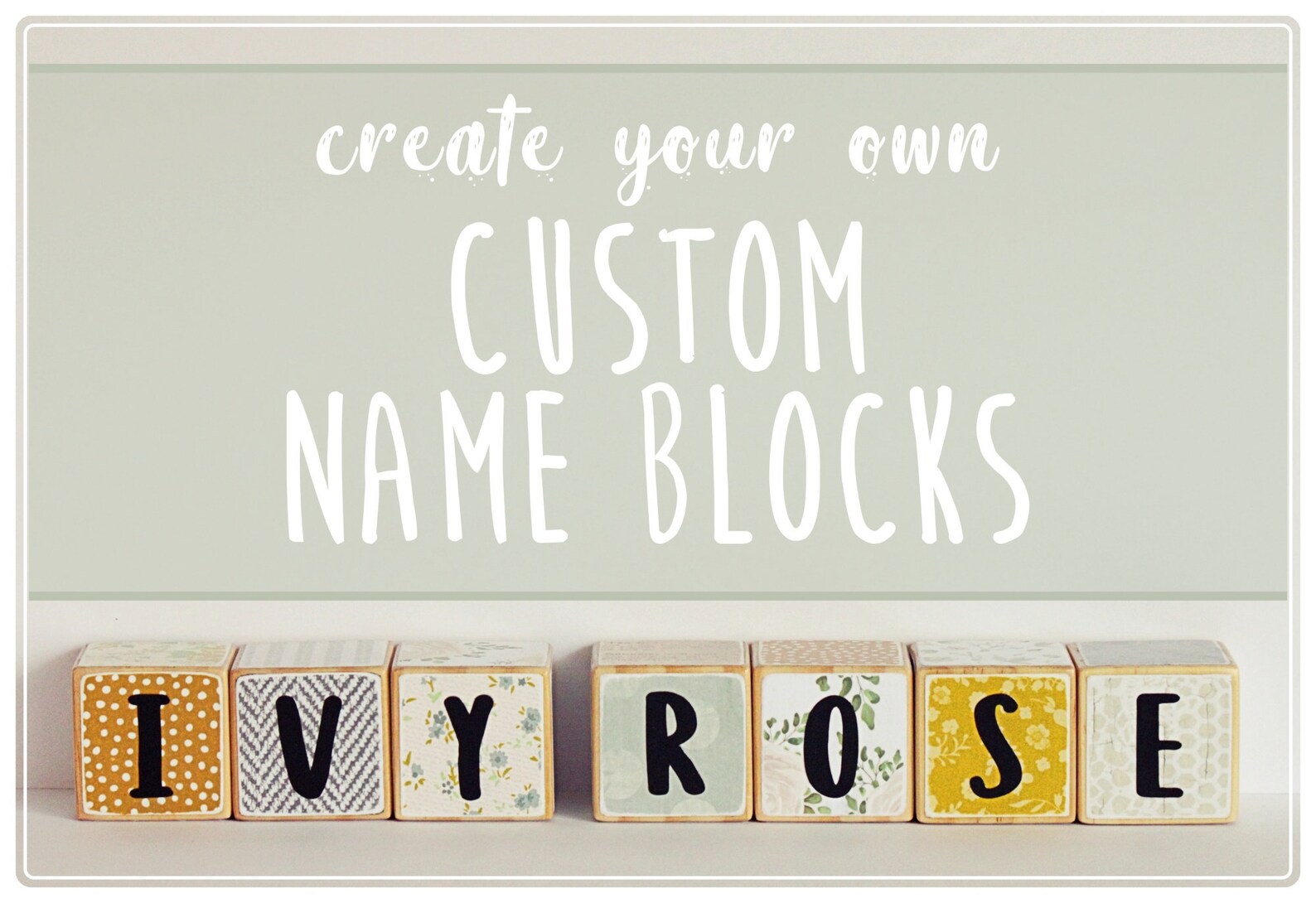 Custom Name Blocks // Wooden Name Blocks // Personalised Baby - Etsy