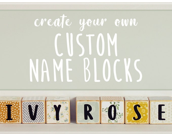 Custom Name Blocks // Wooden Name Blocks // Personalised Baby Gift - Etsy