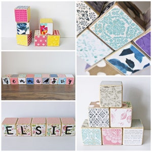 Custom Name Blocks // Wooden Name Blocks // Personalised Baby Gift - Etsy